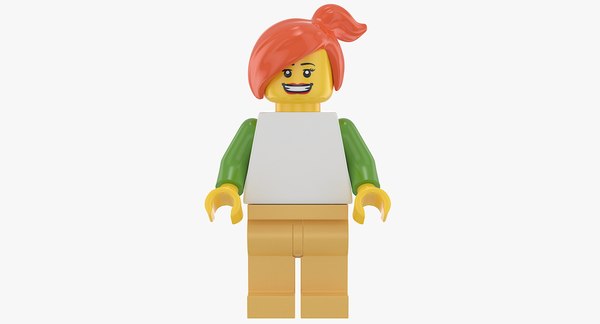 lego woman realistic 3d max