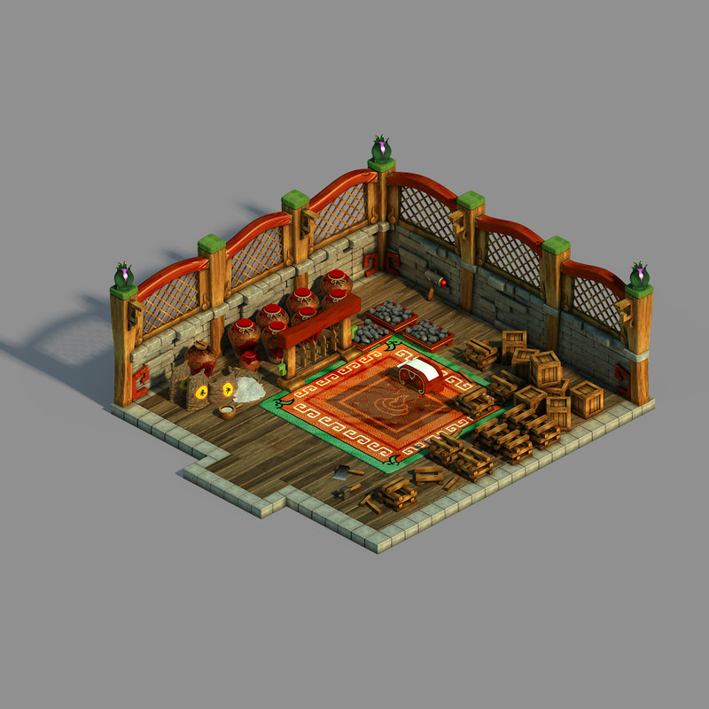 Gang interior - warehouse 3D model - TurboSquid 1364235