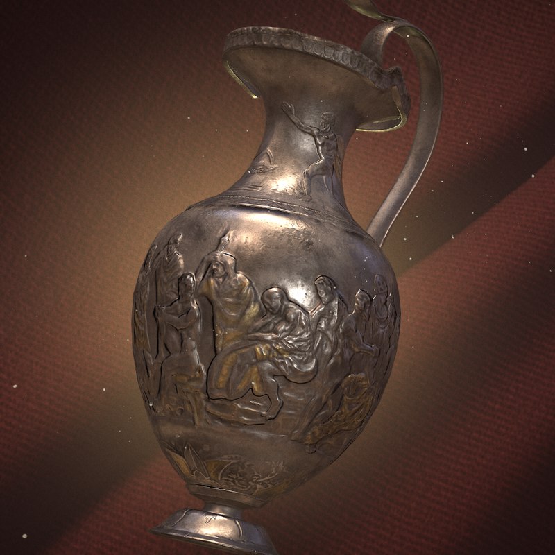 Roman ornate pitcher 3D model - TurboSquid 1364209