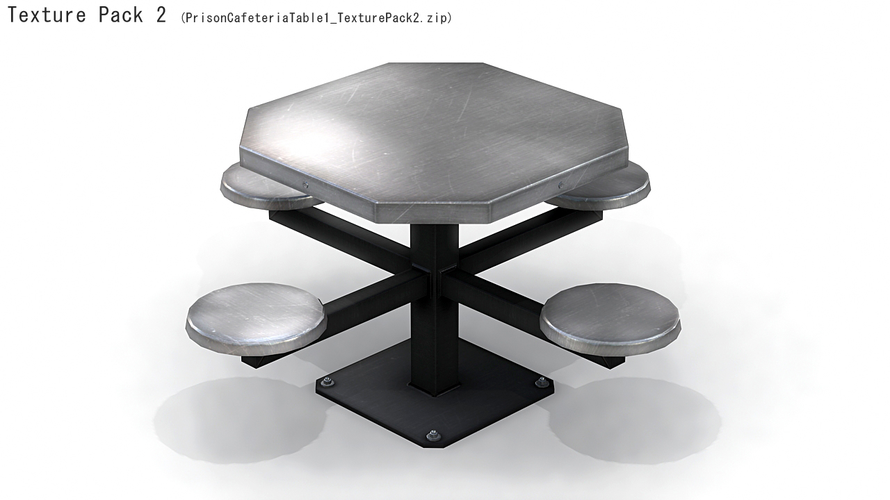 Prison cafeteria table 3D - TurboSquid 1299092