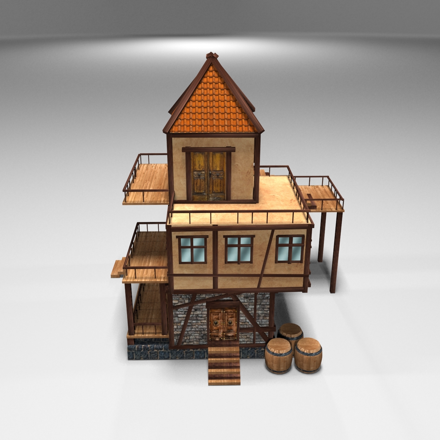 Taverna Medieval Low Poly Modelo 3D - TurboSquid 1364313
