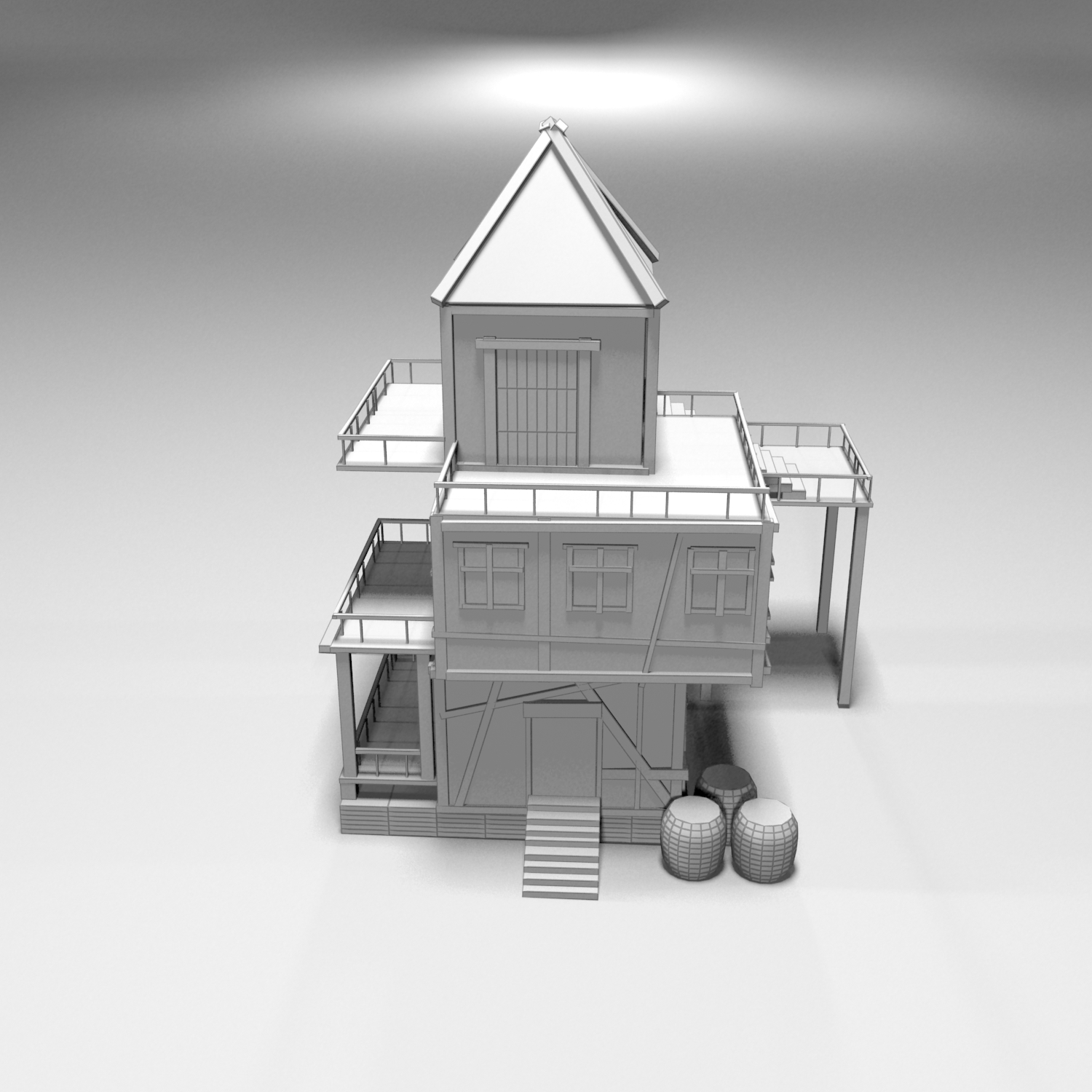 Taverna Medieval Low Poly Modelo 3D - TurboSquid 1364313