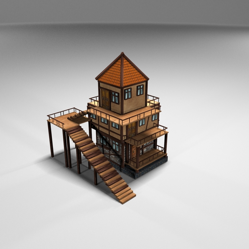 Taverna Medieval Low Poly Modelo 3D - TurboSquid 1364313