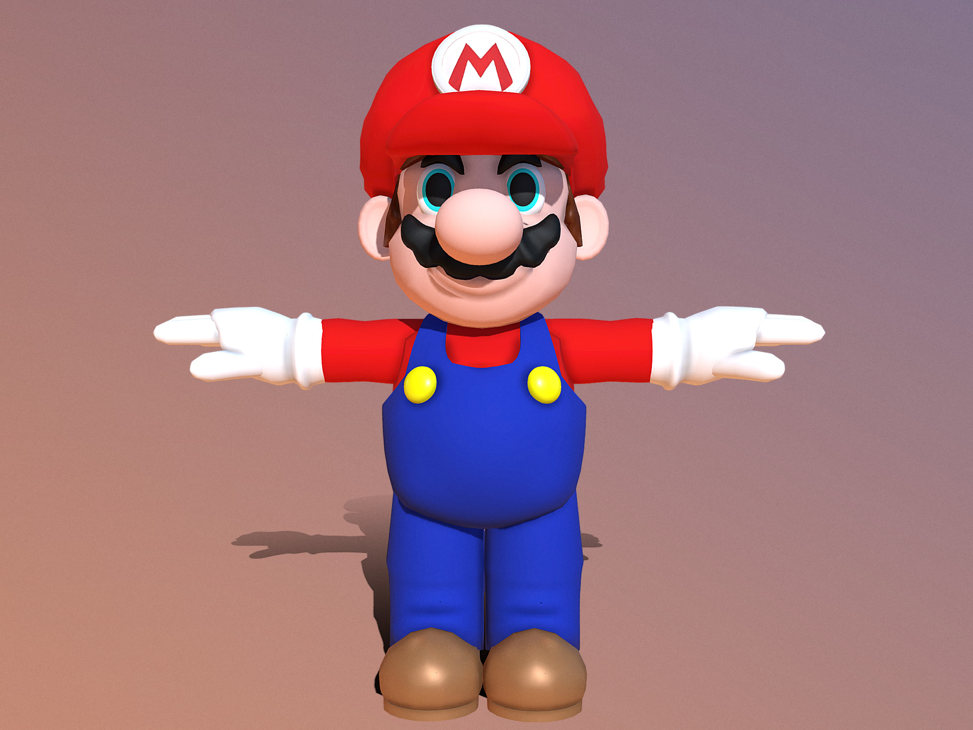 livre Super Mario T-pose Modelo 3D - TurboSquid 1308280