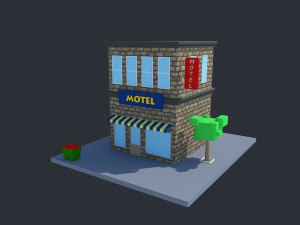 Motel dos desenhos animados modelo 3d Modelo 3D - TurboSquid 1364546