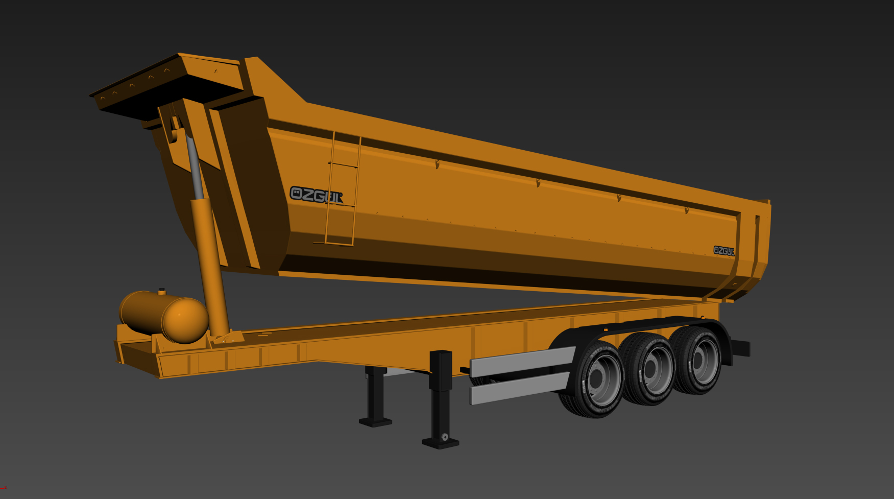 Dump trailer 3D model - TurboSquid 1364970