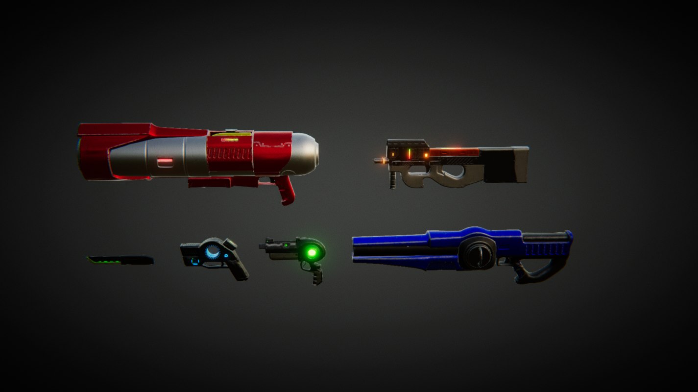 3D weapons games pistol - TurboSquid 1300539