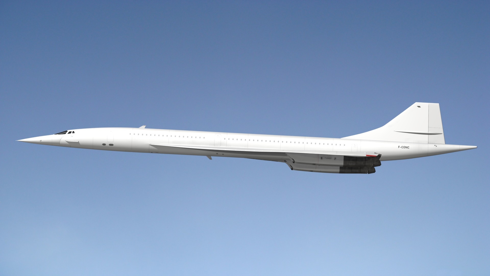 Concorde white livery 3D model - TurboSquid 1365164
