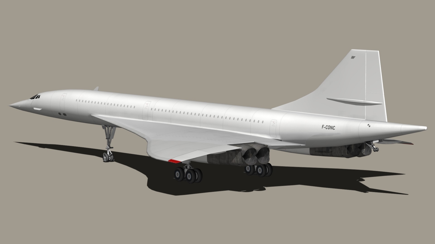 Concorde white livery 3D model - TurboSquid 1365164