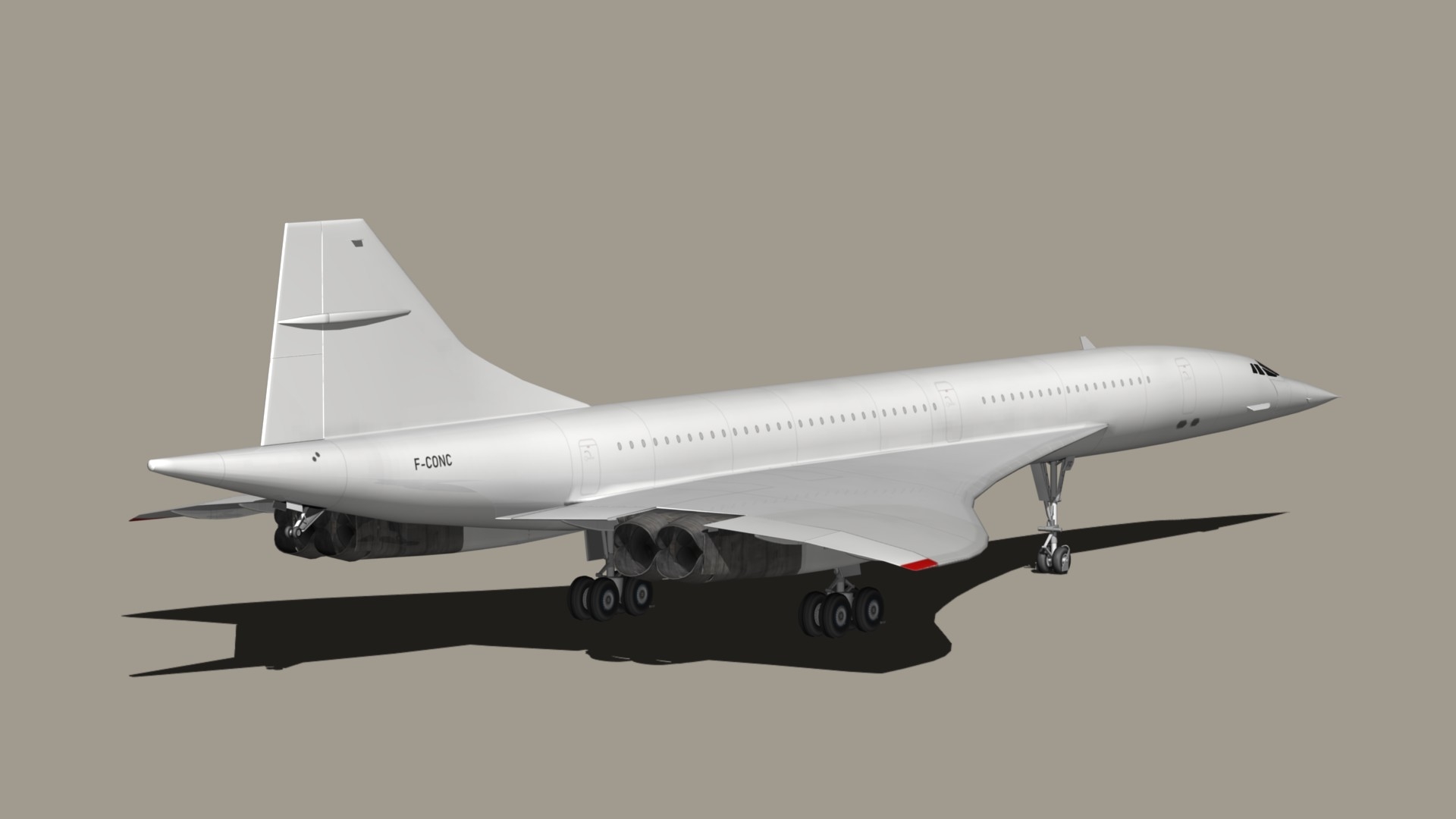 Concorde white livery 3D model - TurboSquid 1365164