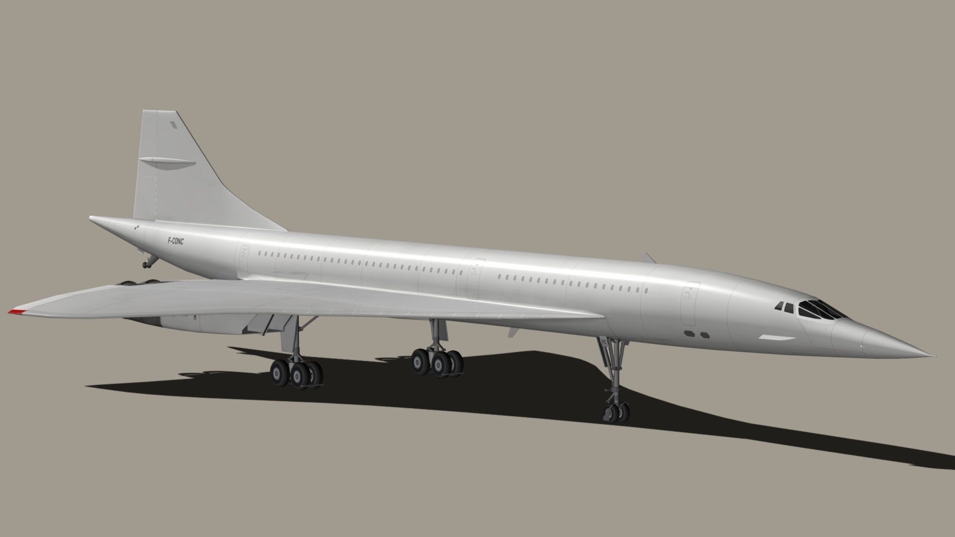 Concorde white livery 3D model - TurboSquid 1365164