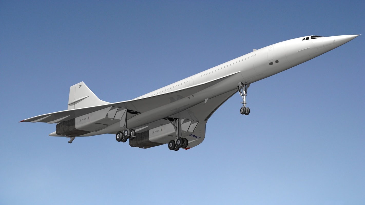 Concorde white livery 3D model - TurboSquid 1365164