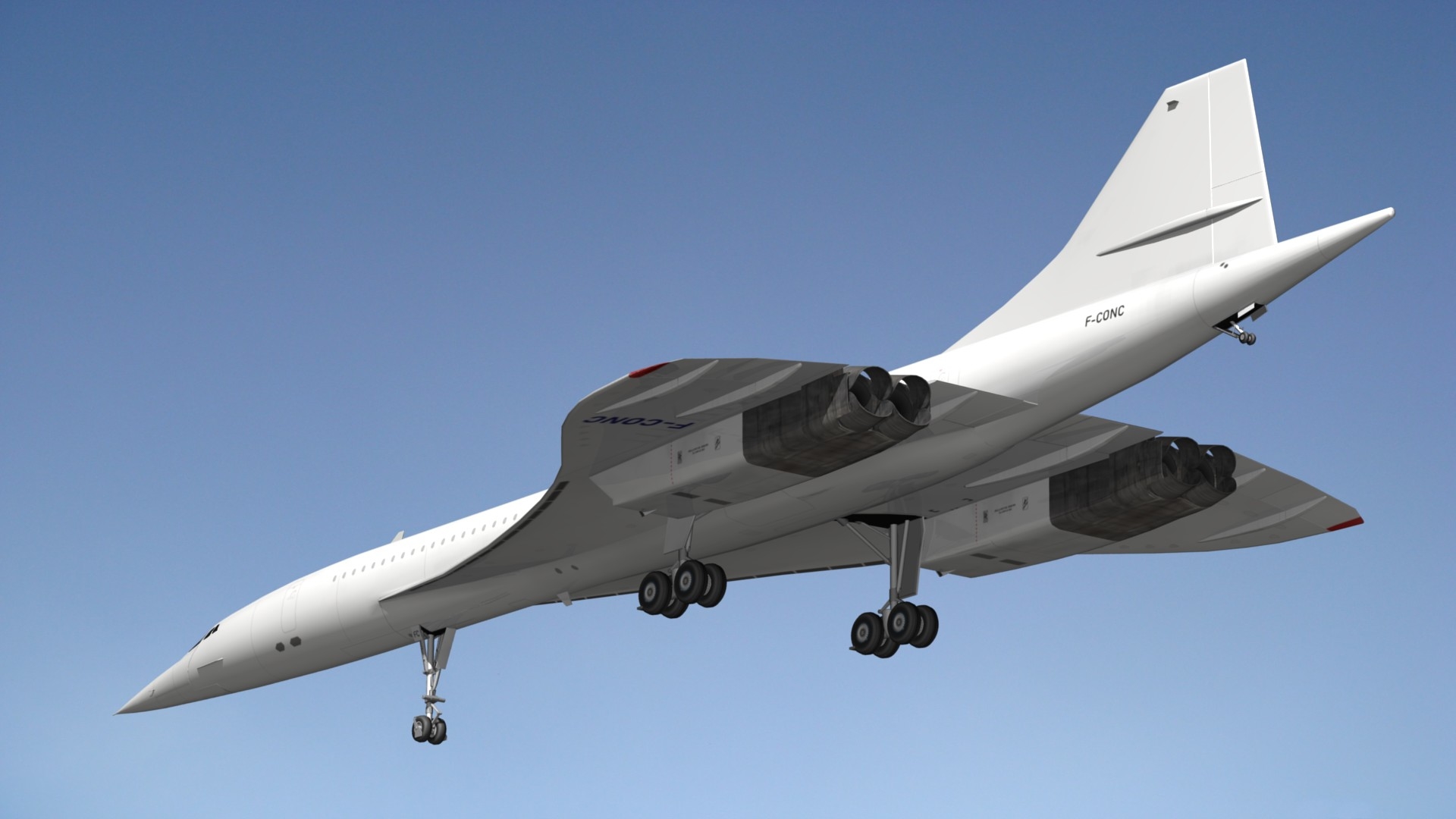 Concorde white livery 3D model - TurboSquid 1365164