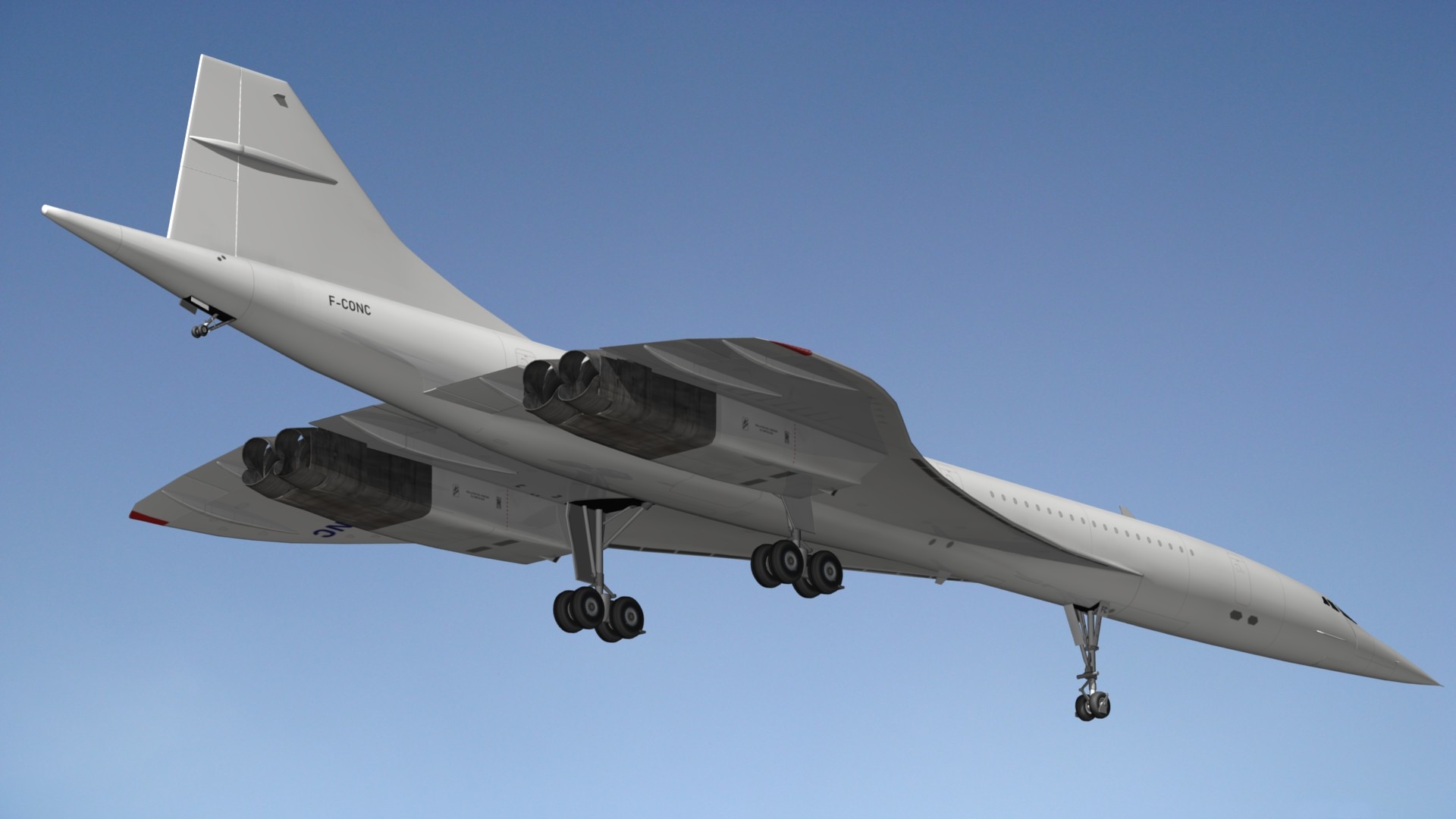 Concorde white livery 3D model - TurboSquid 1365164