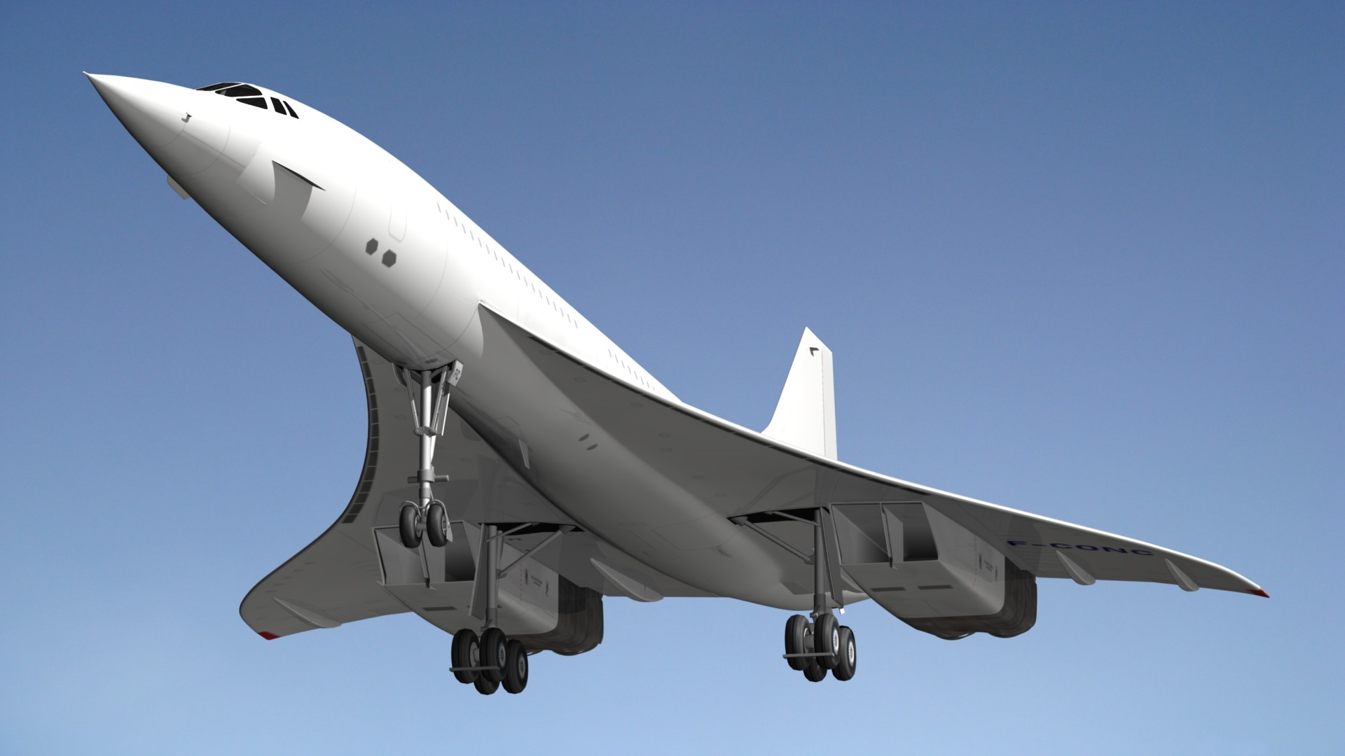 Concorde white livery 3D model - TurboSquid 1365164