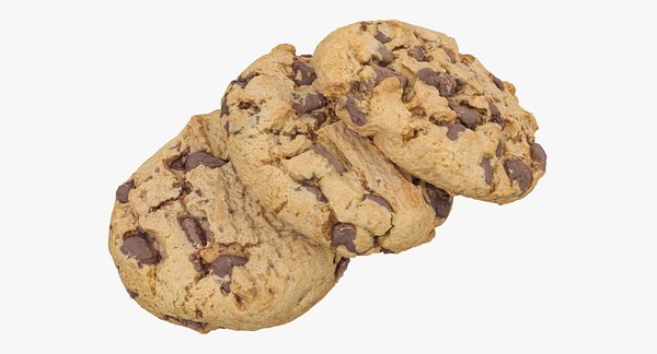 Realistic 3 chocolate chip model - TurboSquid 1365237