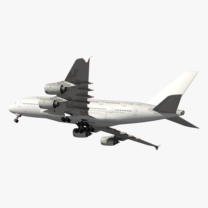Airbus a380 white livery 3D - TurboSquid 1365260