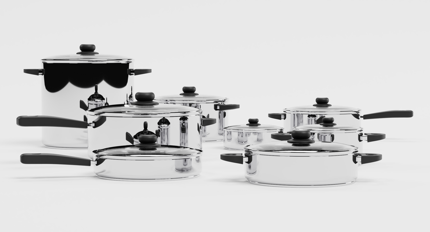 3D model cooking pots - TurboSquid 1365307