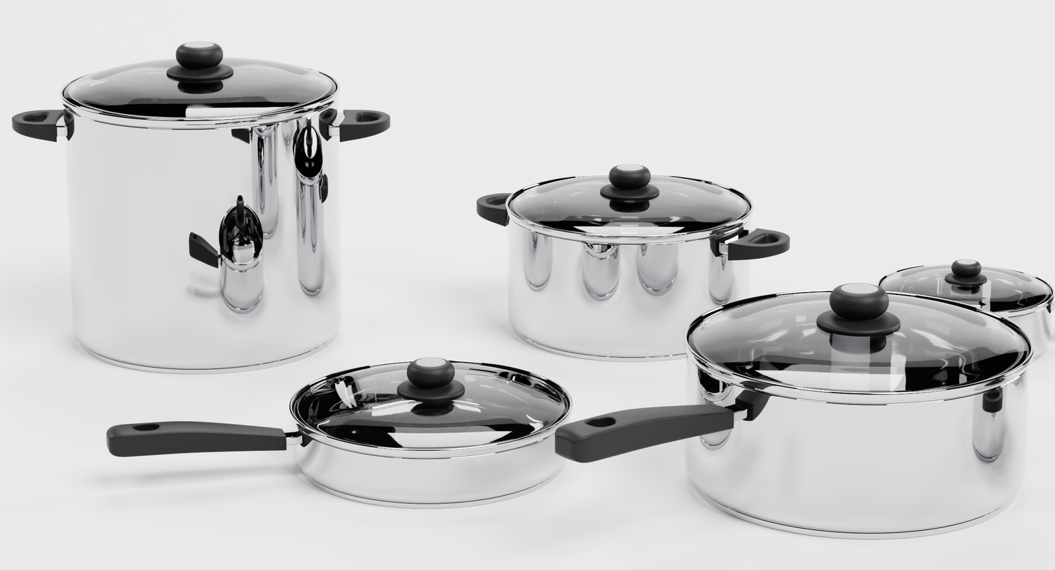 3D model cooking pots - TurboSquid 1365307