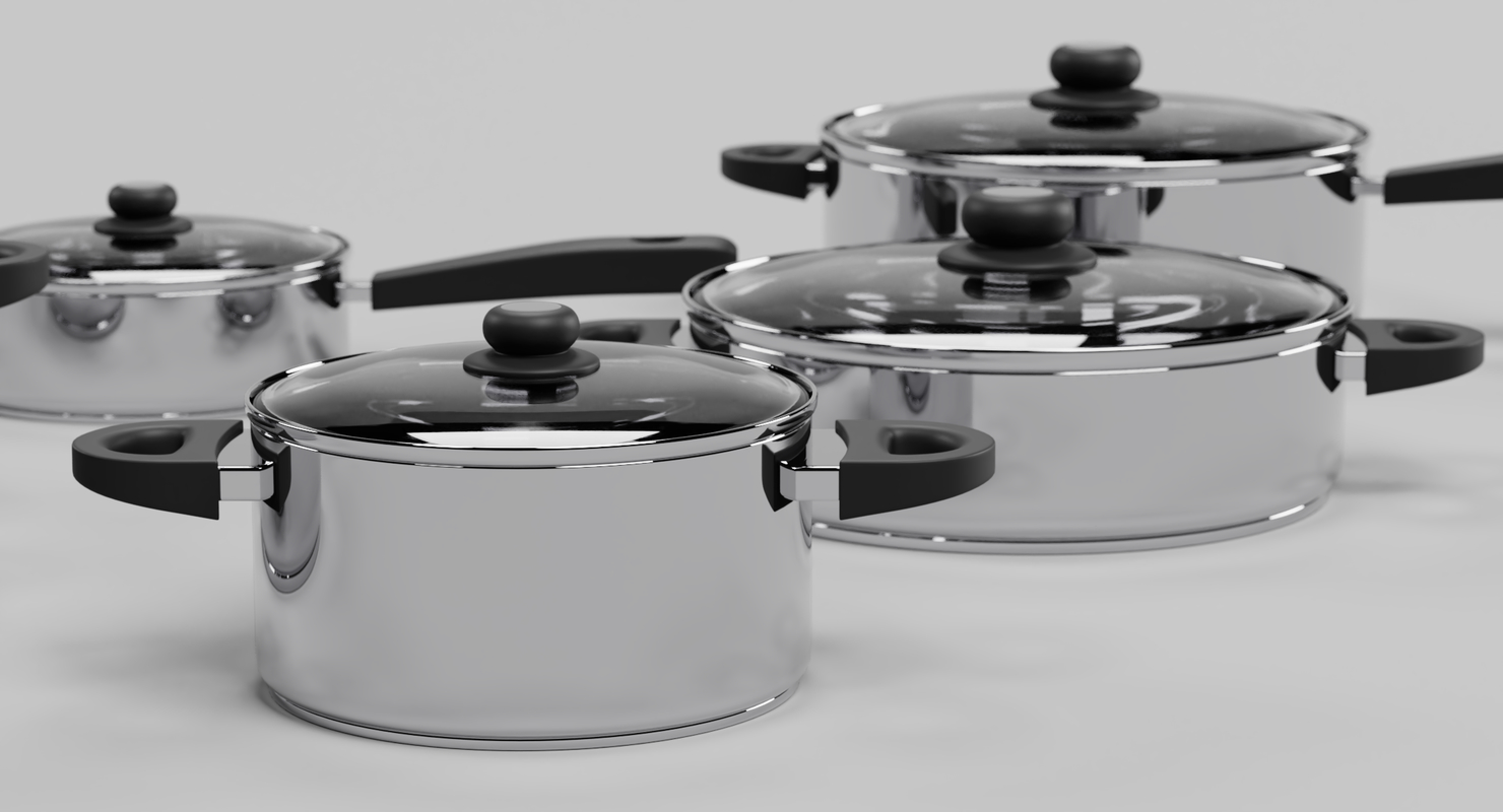 3D model cooking pots - TurboSquid 1365307
