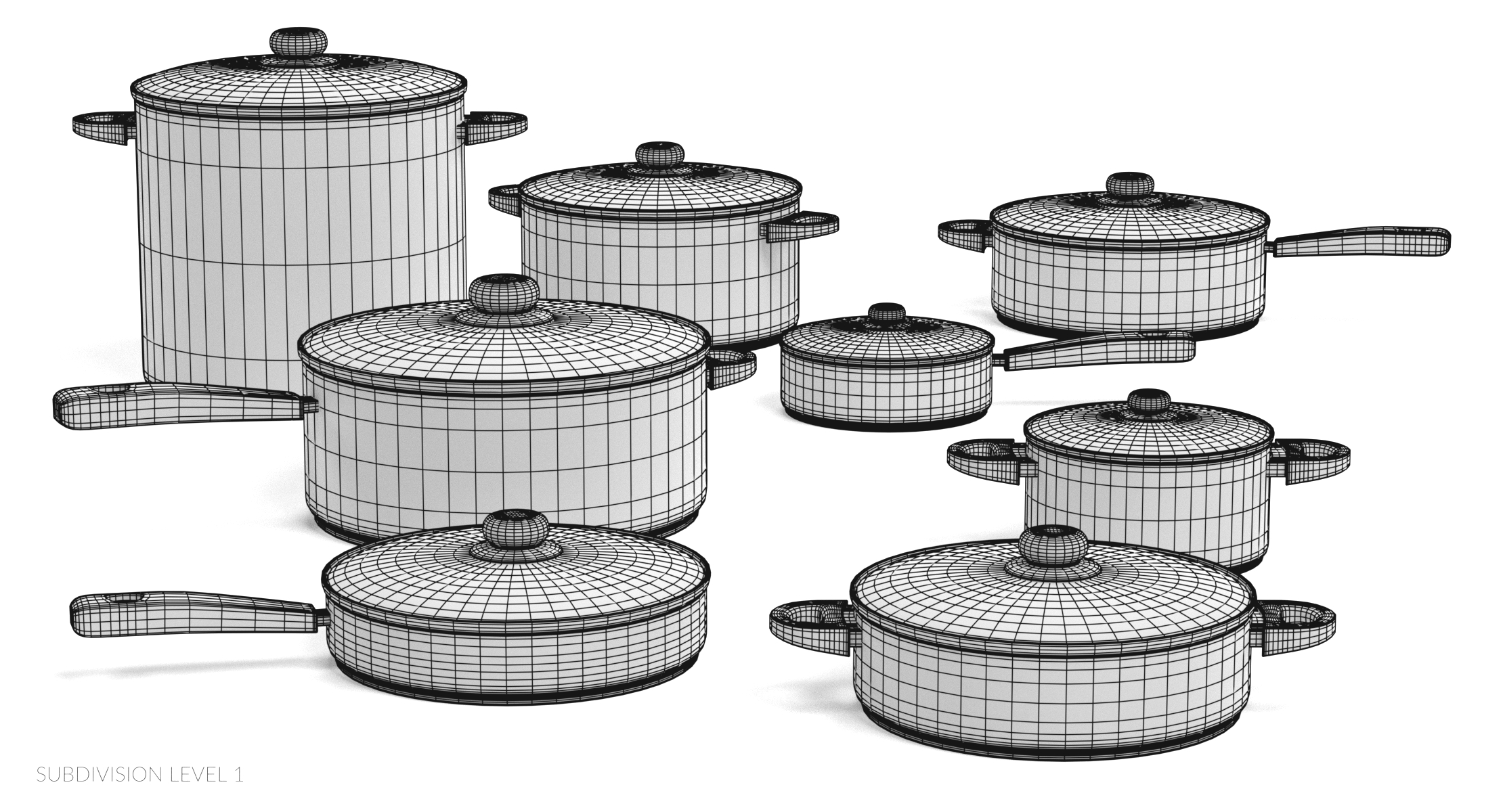 3D model cooking pots - TurboSquid 1365307