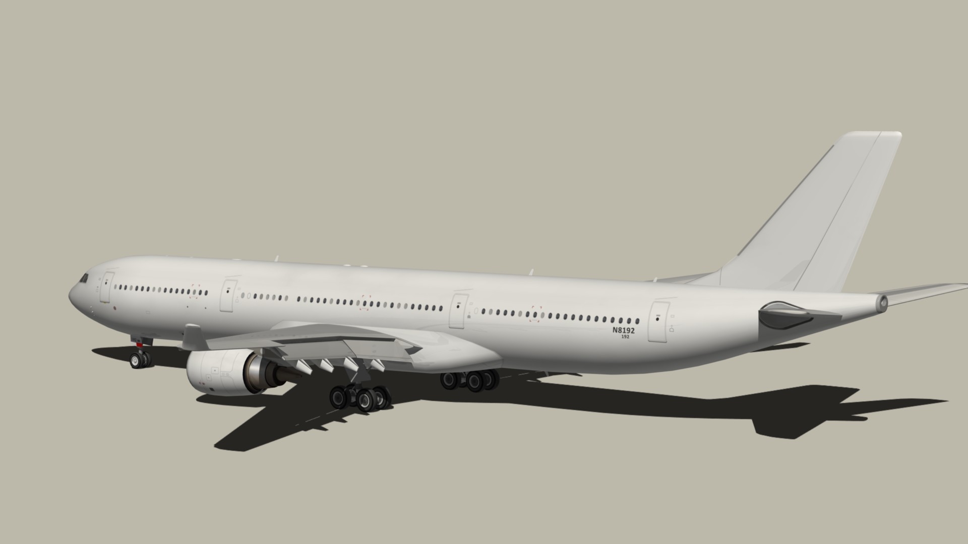 3D model airbus white livery a330 - TurboSquid 1365397