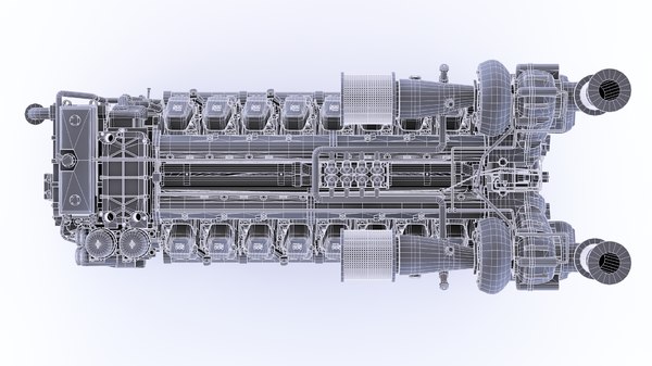 3D 16v4000 mtu marine engine - TurboSquid 1365634