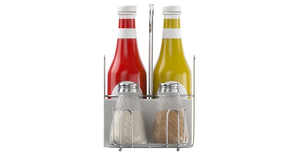 Condiments holder 3D - TurboSquid 1365551