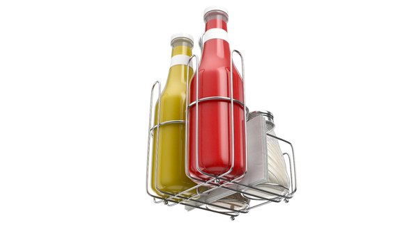 Condiments holder 3D - TurboSquid 1365551