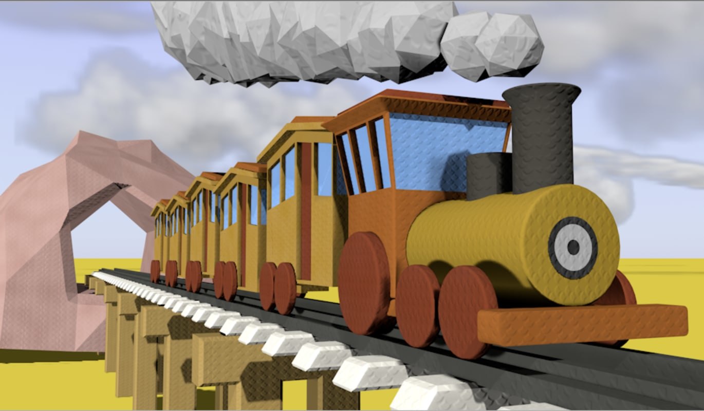 modelo 3d Tren animado de dibujos animados - TurboSquid 1365782