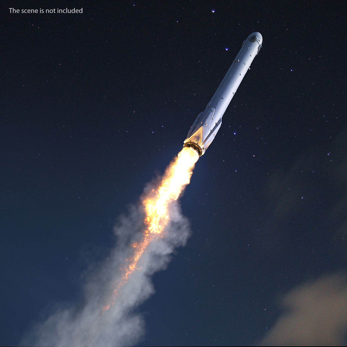 3D launching rocket booster landing - TurboSquid 1365951