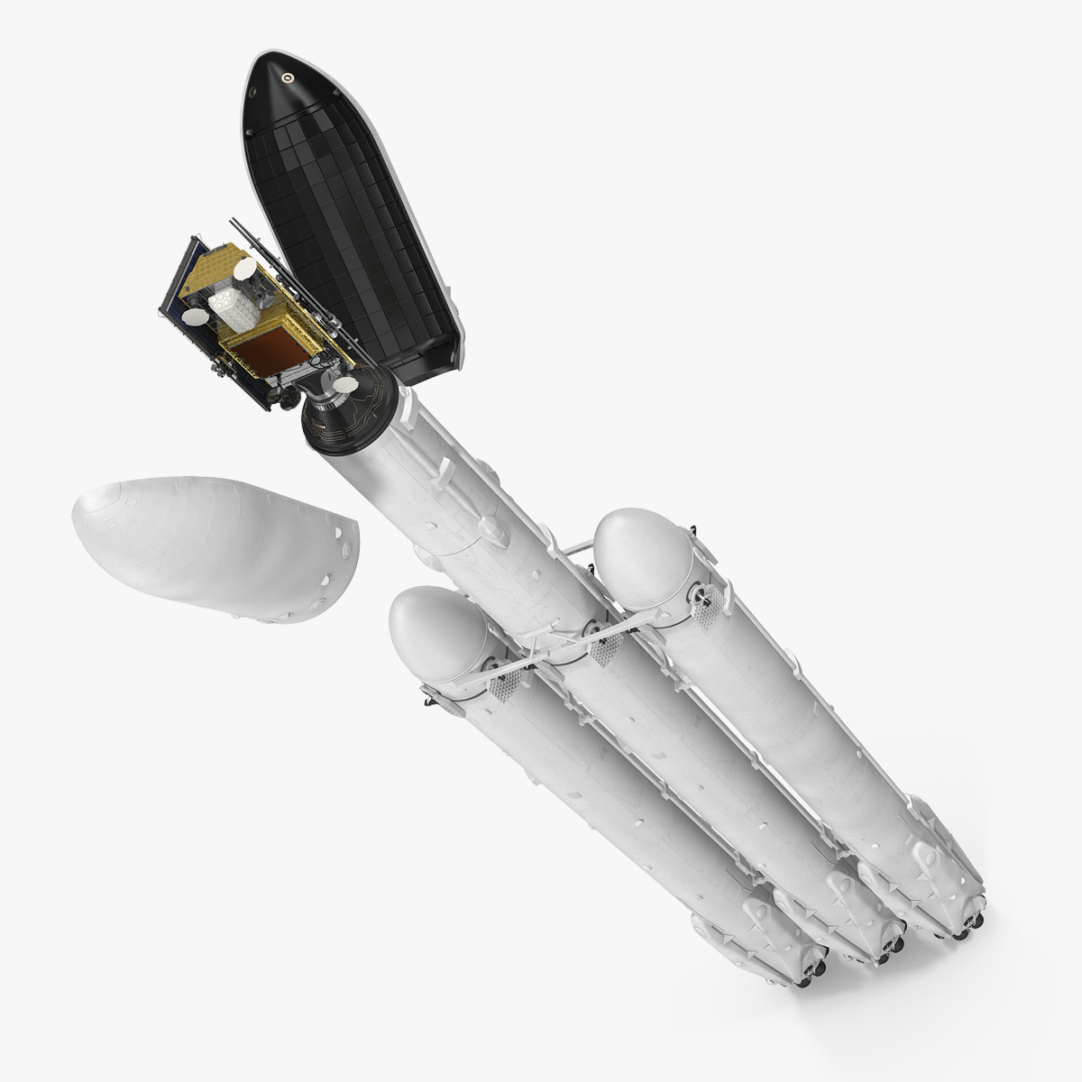 3D model rocket boosters satellite cargo - TurboSquid 1365957