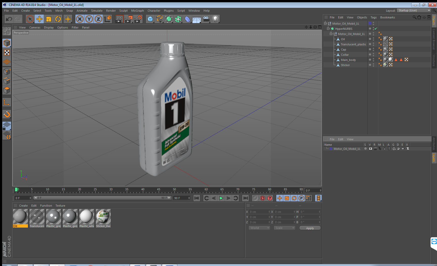 3D motor oil mobil 1l model - TurboSquid 1366262