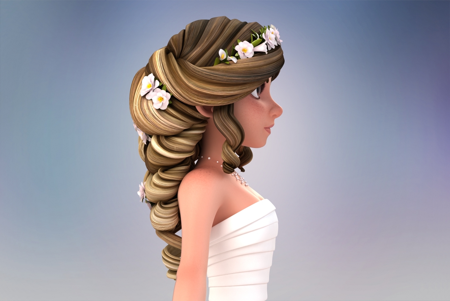 3D model cartoon bride - TurboSquid 1369136