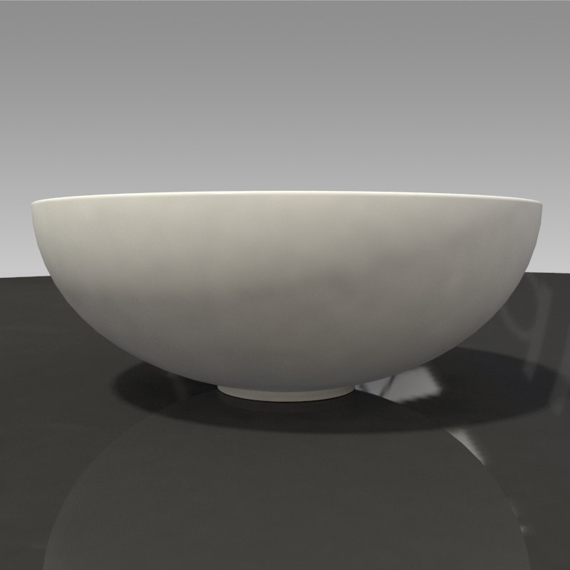 Simple white bowl 3D model - TurboSquid 1366139