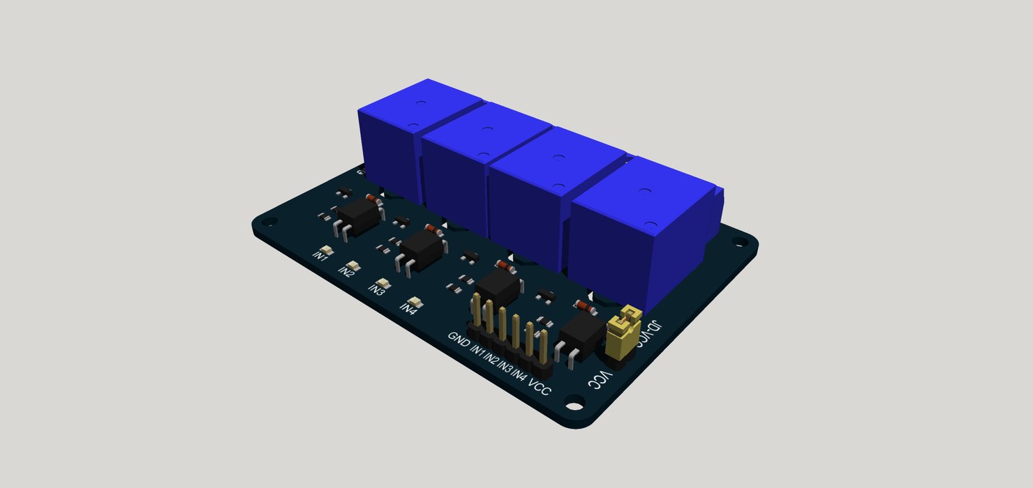 4 relays board 3D model - TurboSquid 1366182