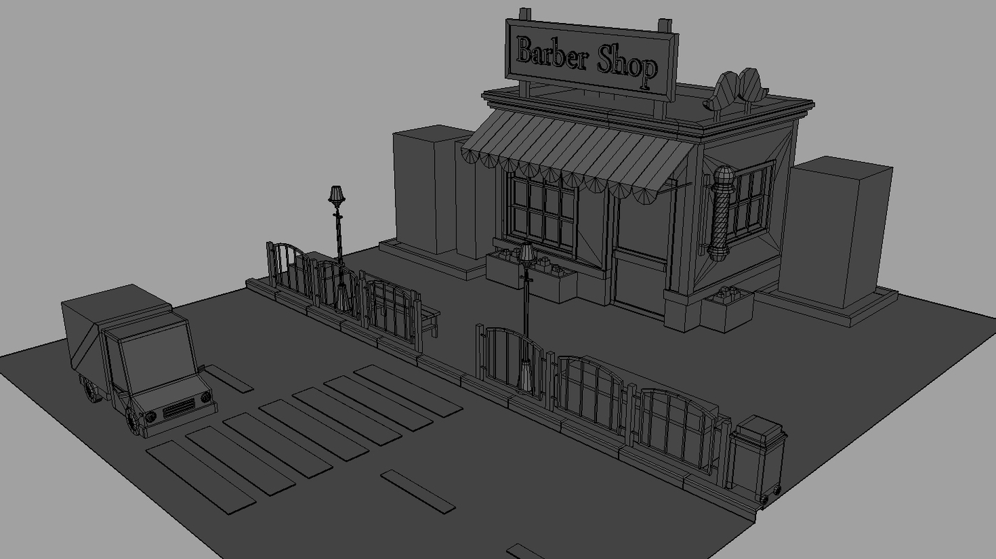 3D barber model - TurboSquid 1366314