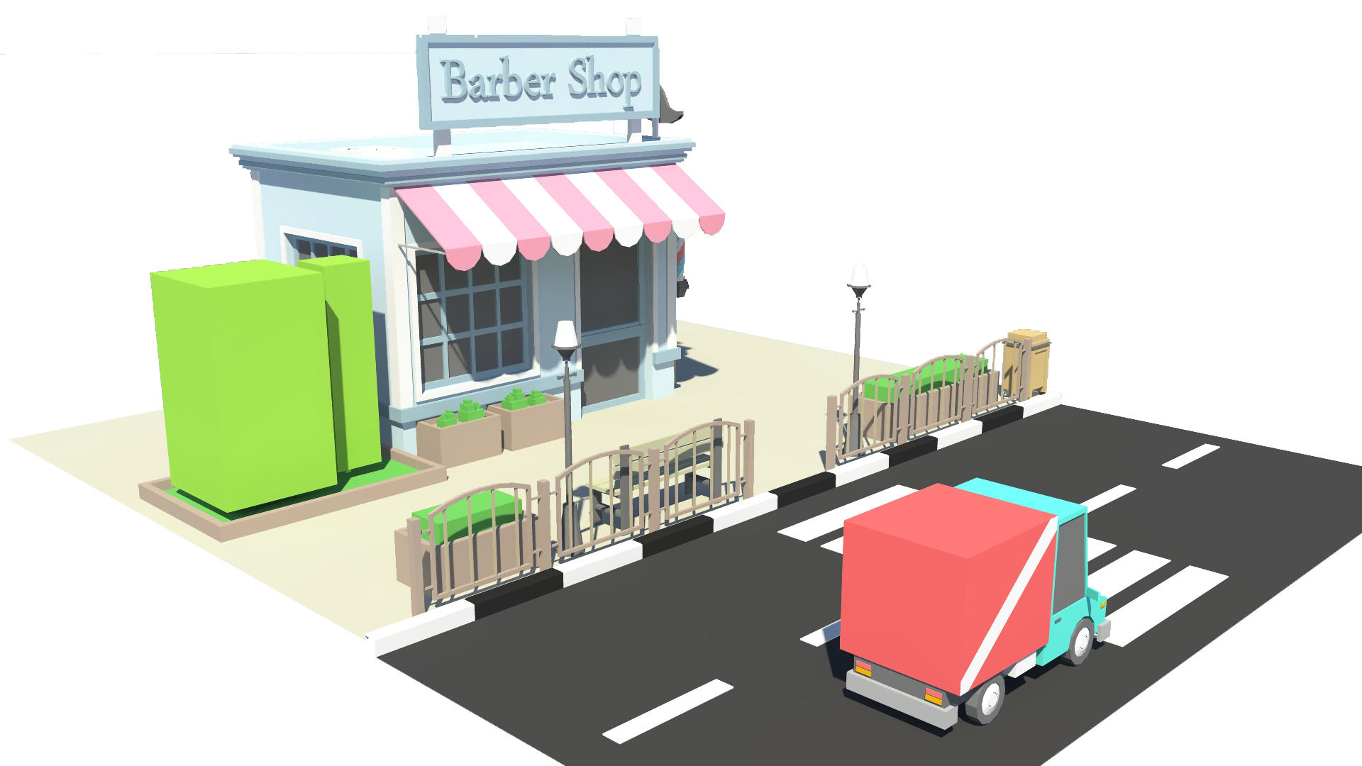 3D barber model - TurboSquid 1366314