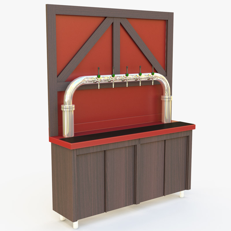 3D beer cabinet model - TurboSquid 1366336