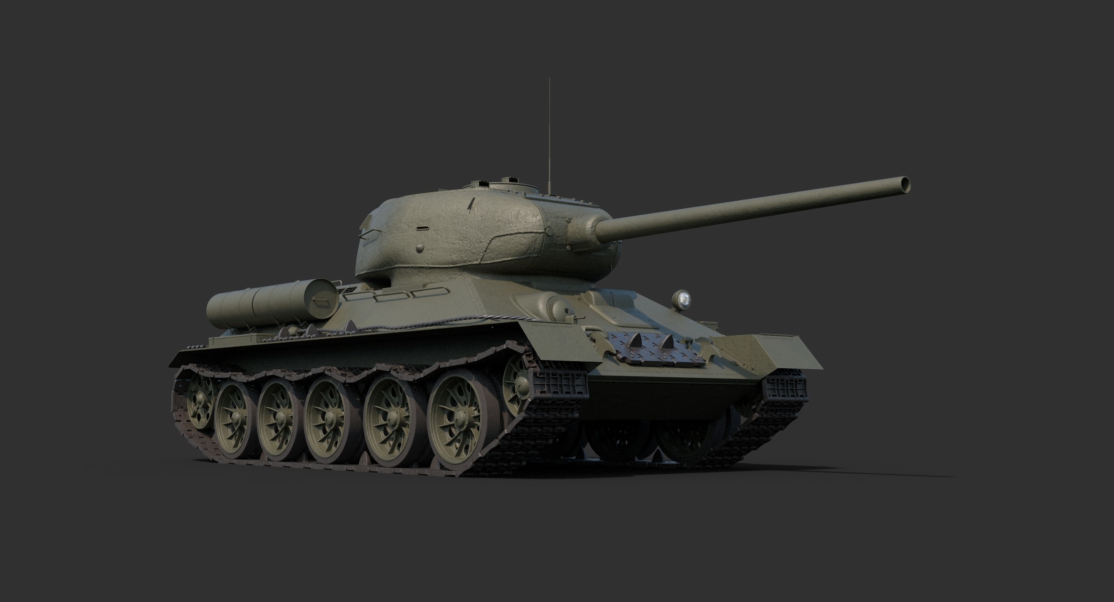 T-34-85清洁3D模型 - TurboSquid 1366812