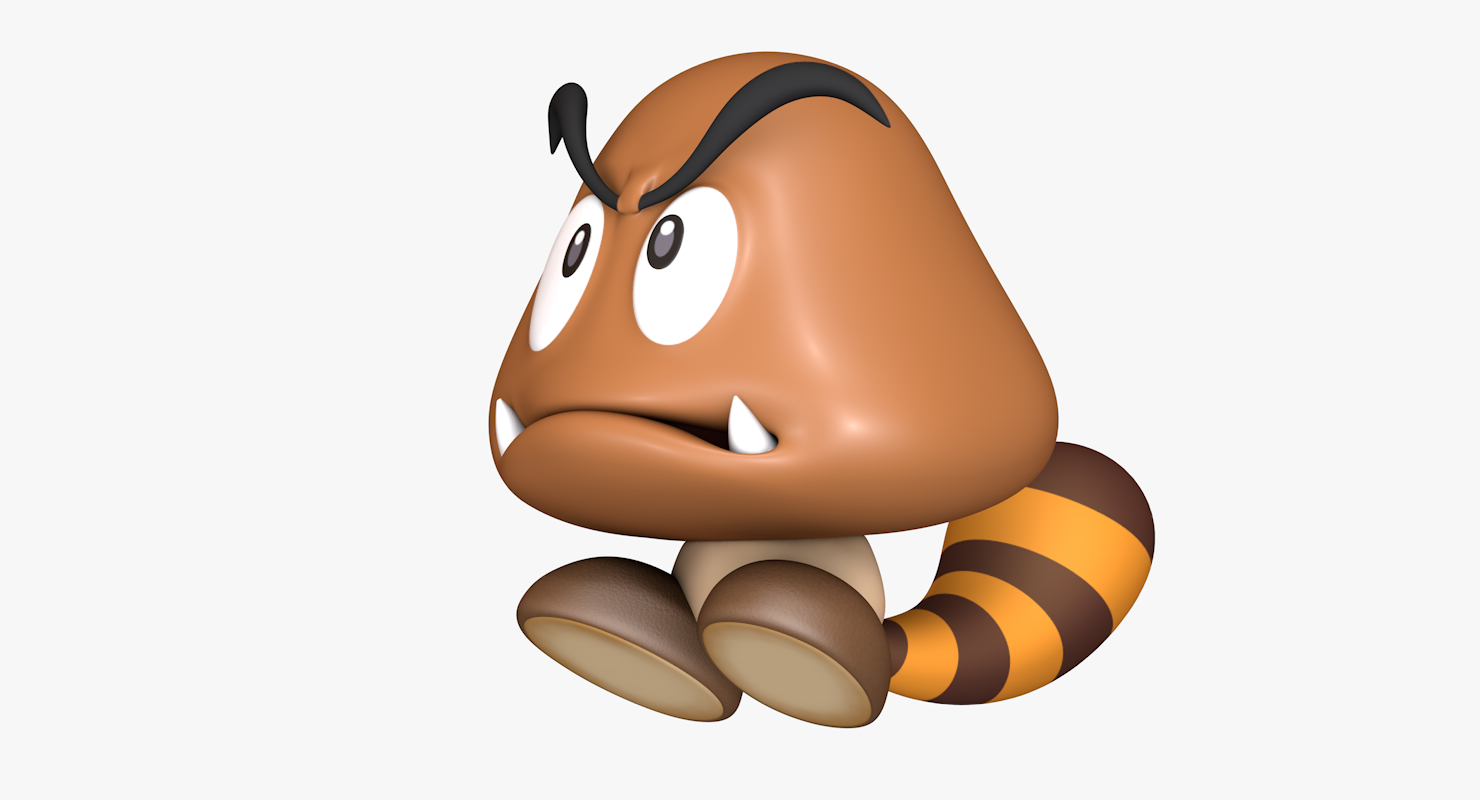 Tail goomba super mario 3D model - TurboSquid 1366524