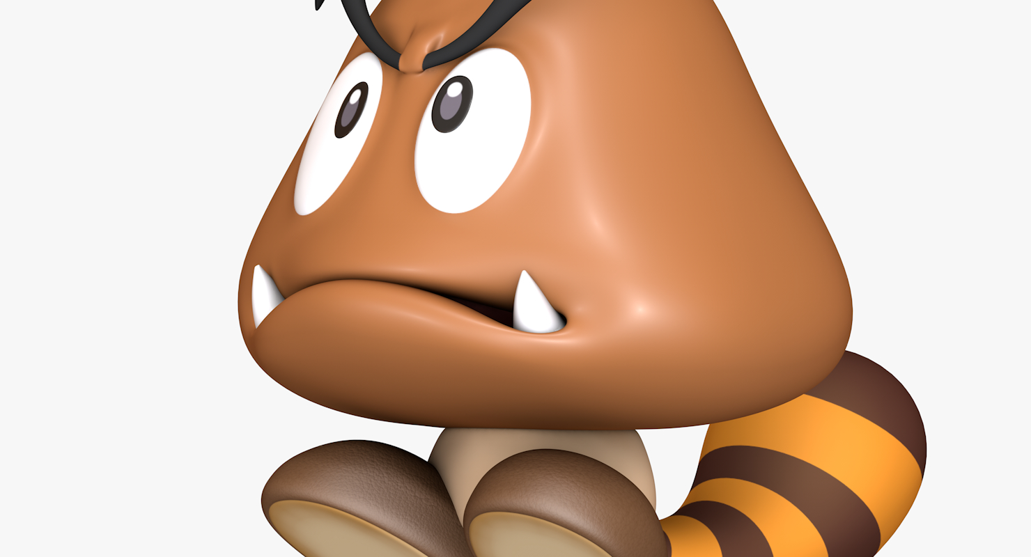 Tail goomba super mario 3D model - TurboSquid 1366524