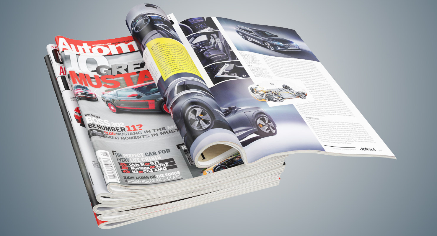 Realistic magazines open set 3D model - TurboSquid 1366891