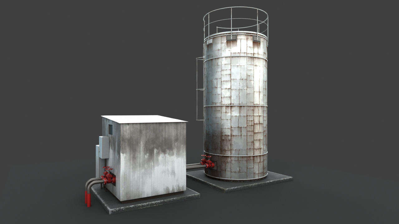 Rusted water tank 3D model - TurboSquid 1367006