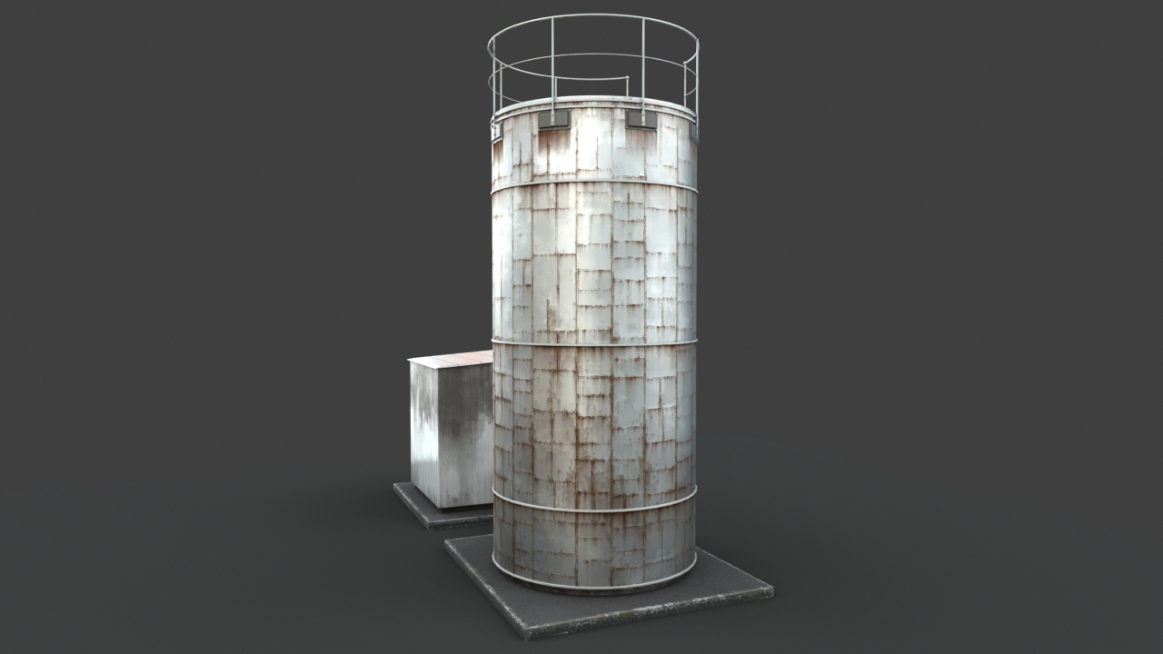 Rusted water tank 3D model - TurboSquid 1367006