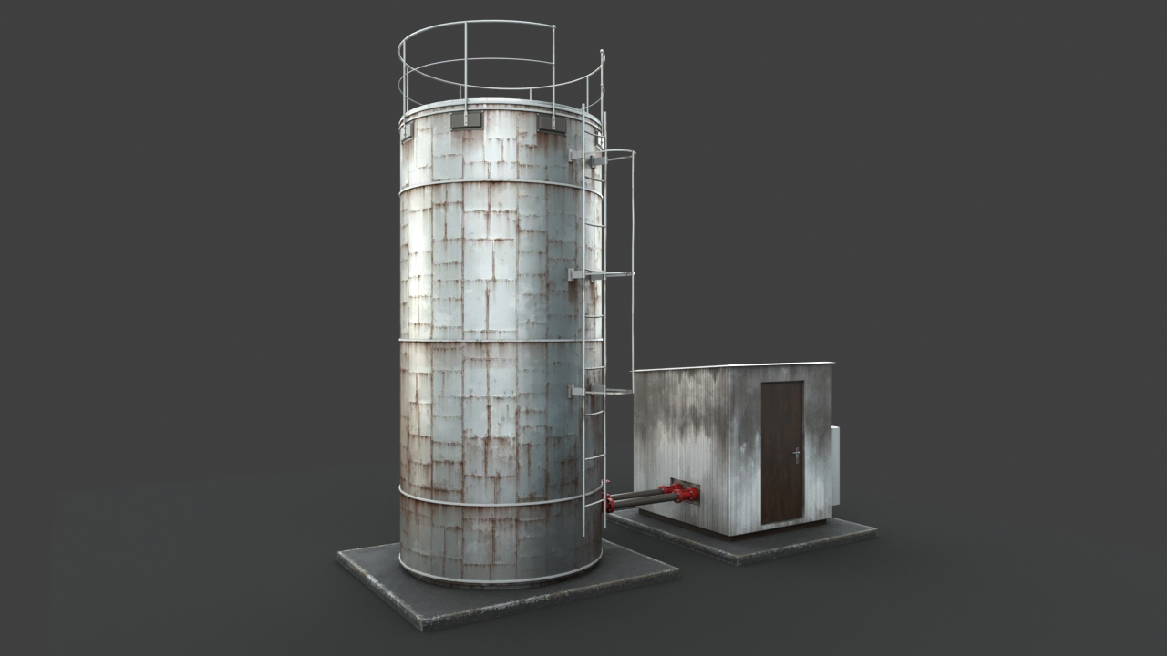 Rusted water tank 3D model - TurboSquid 1367006