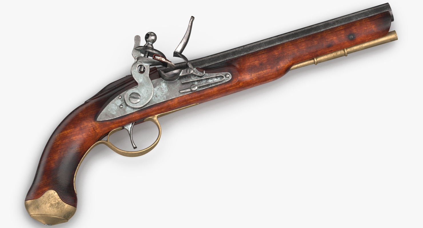 Revolutionary war gun model - TurboSquid 1367080
