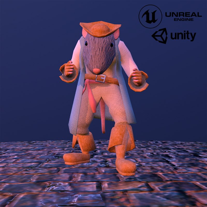 3D pirate capitan rat - TurboSquid 1318114