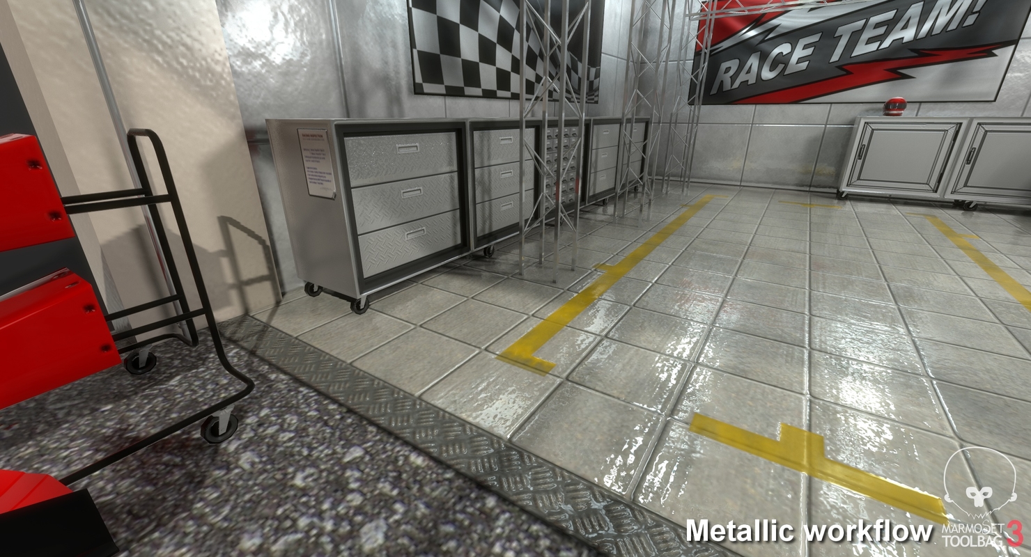 Low-poly race track pit 3D model - TurboSquid 1367523