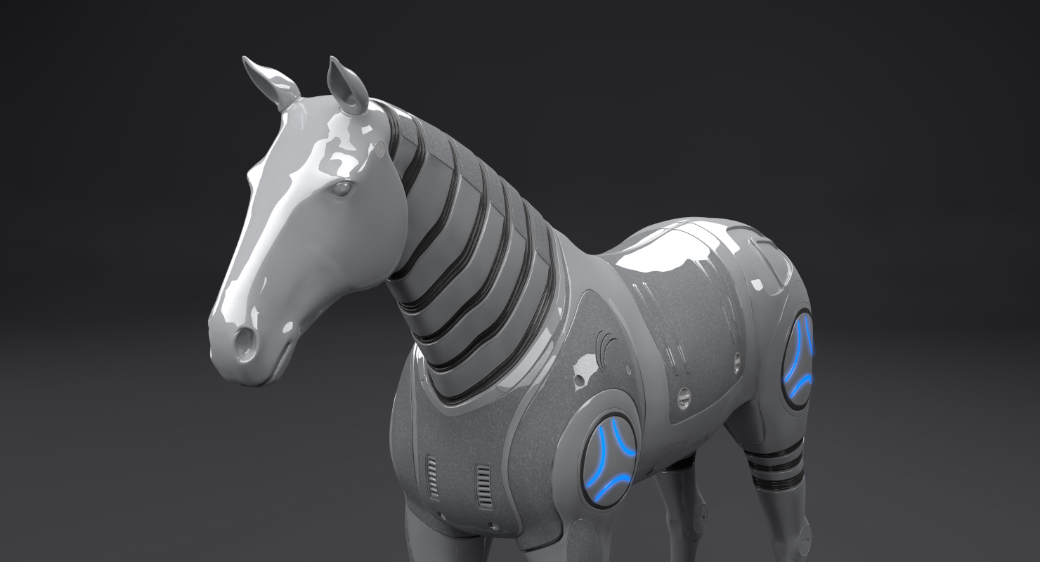 robot horse 3d model